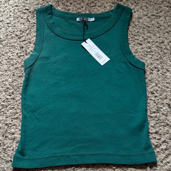 Michael Stars | Tops | Michael Stars Mina Binding Crop Tank In Ivy ...